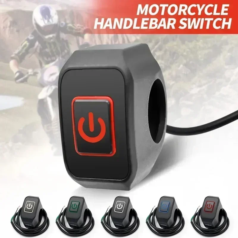 Motorcycle-Modified-Switch-Waterproof-Button-with-LED-Light-Headlight ...