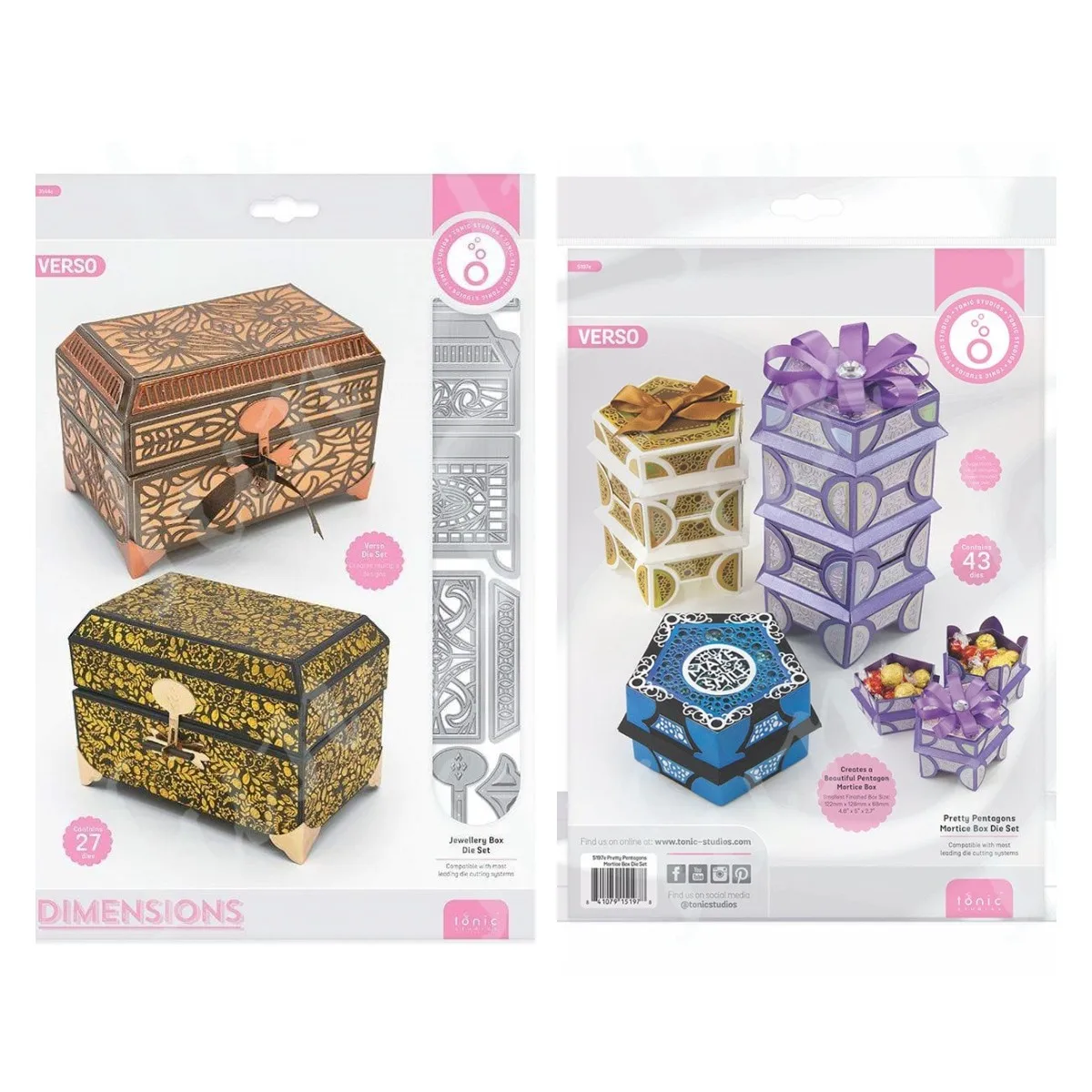 Boxes-Die-Cuts-for-Card-Making-Pentagons-Mortice-Box-Metal-Cutting-Dies ...