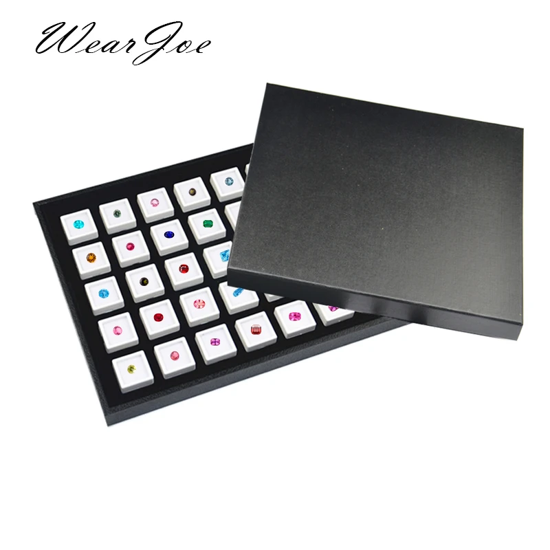 Gemstone-Beads-Display-Storage-Case-Tray-with-Lid-Transparent-Plastic ...