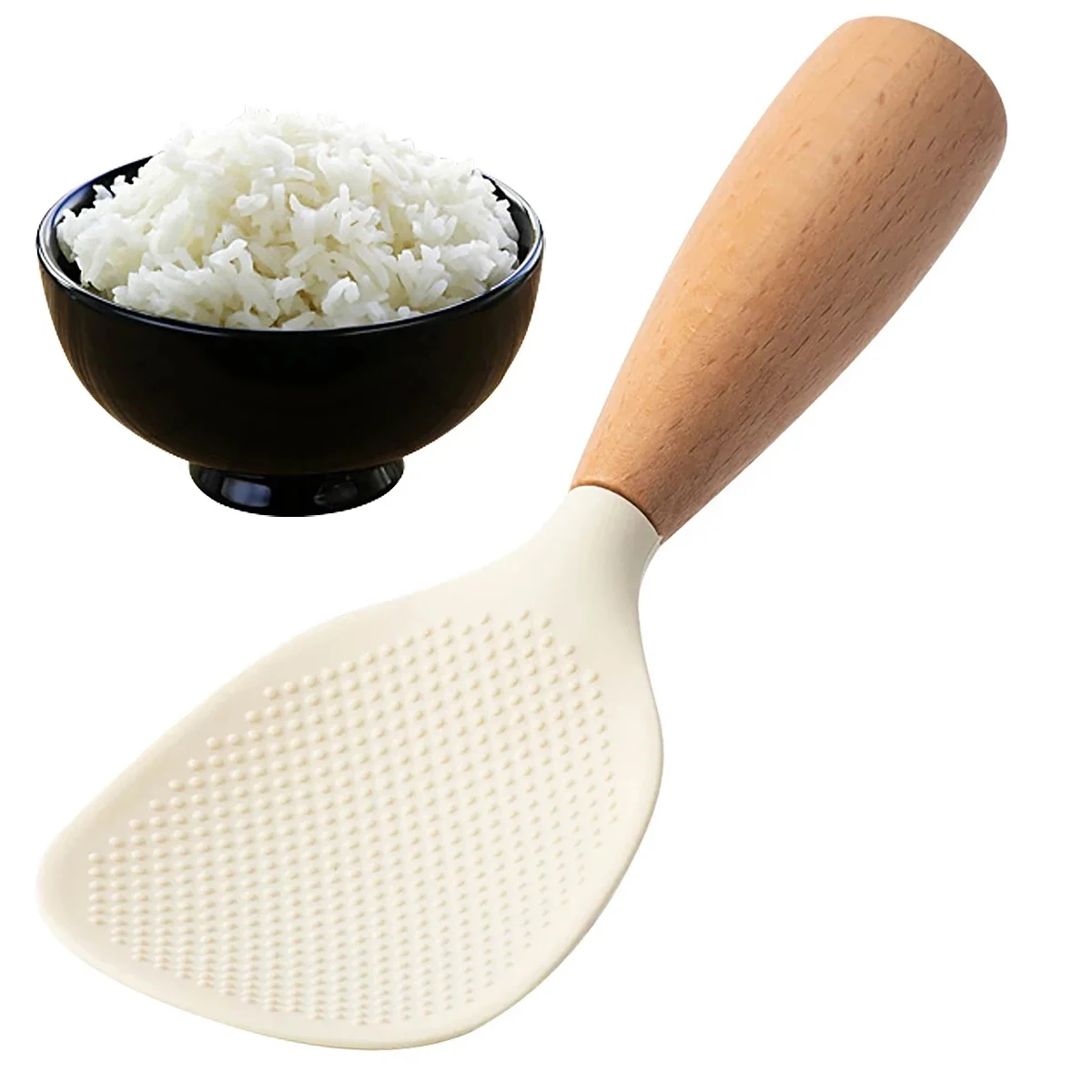 Silicone-Rice-Spoon-Kitchen-Ladle-Non-stick-Saucepan-Electric-Rice ...