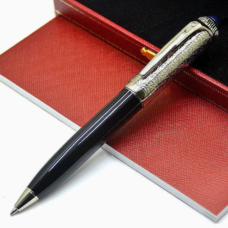 CA-Silver-Metal-Black-Ballpoint-Pens-Luxury-Writing-Office-Supplies ...