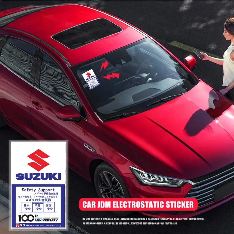 Creative JDM Car Modified Sticker Logo Windshield Electrostatic Decals ...