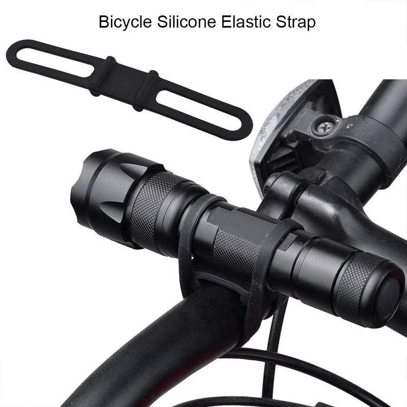 Flashlight Bike Mount Silicone Strap Rubber Tie Down Straps Bicycle ...