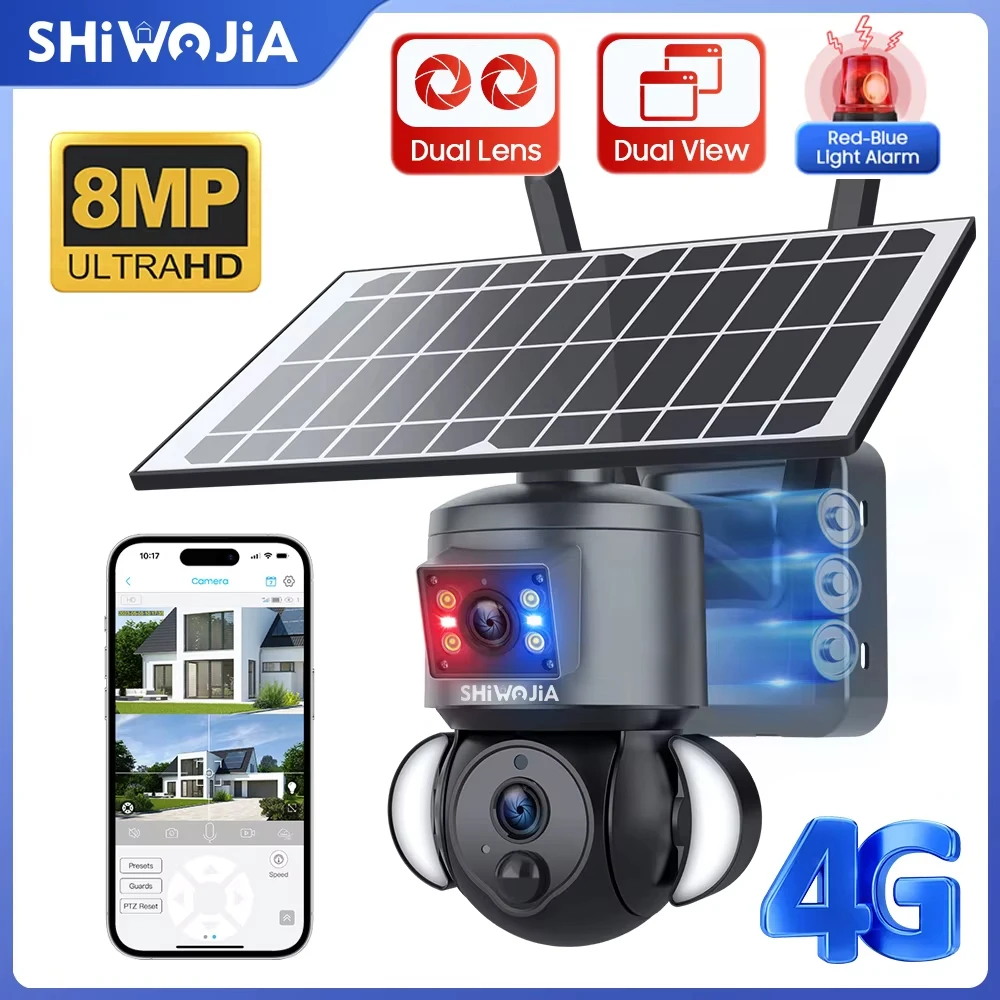 WinterWOJIA-Cam-ra-solaire-4K-8MP-4G-epi-WIFI-s-curit-pour-touristes-en ...
