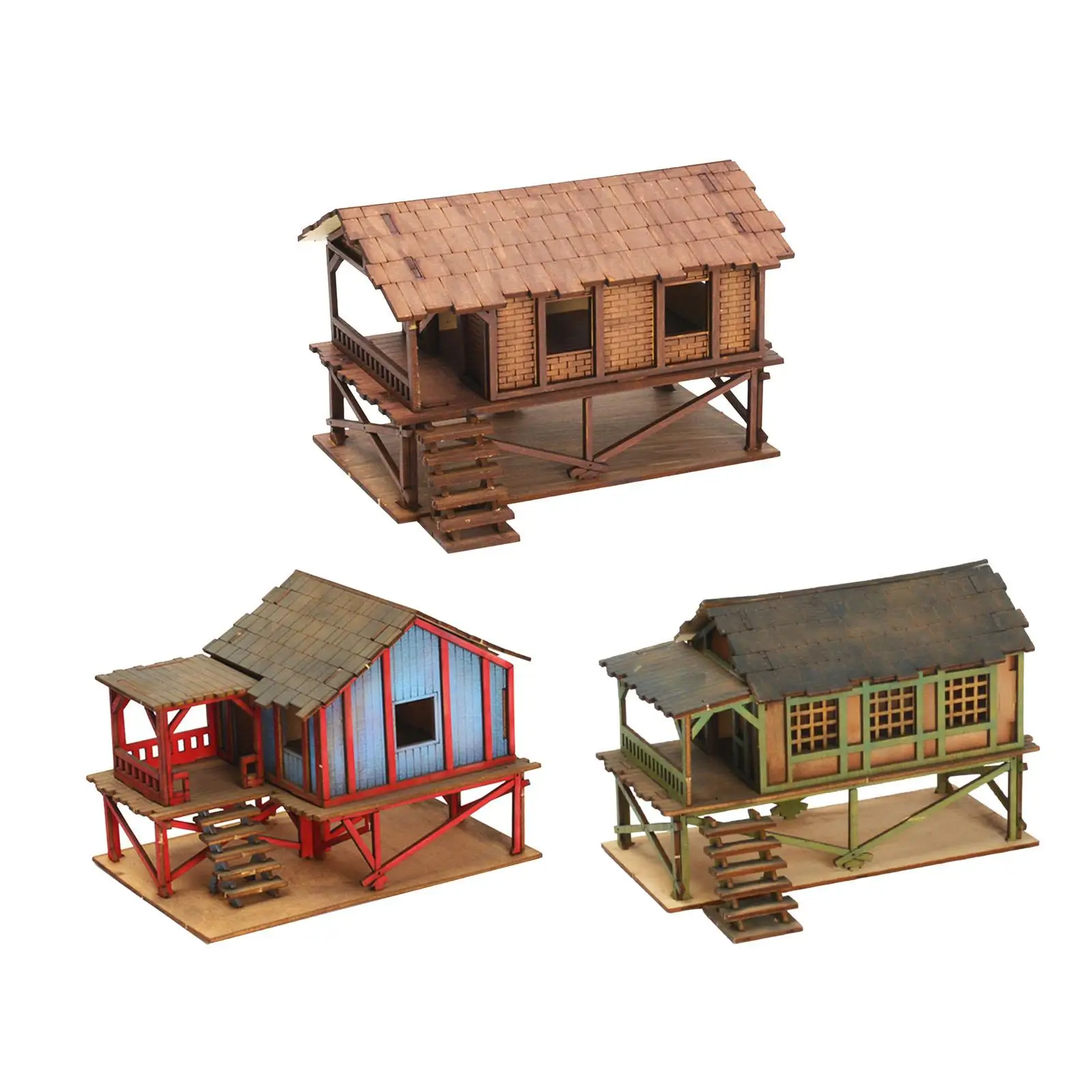 Unpainted-Building-Model-Kits-Layout-de-Cena-Miniatura-Artesanato-DIY ...