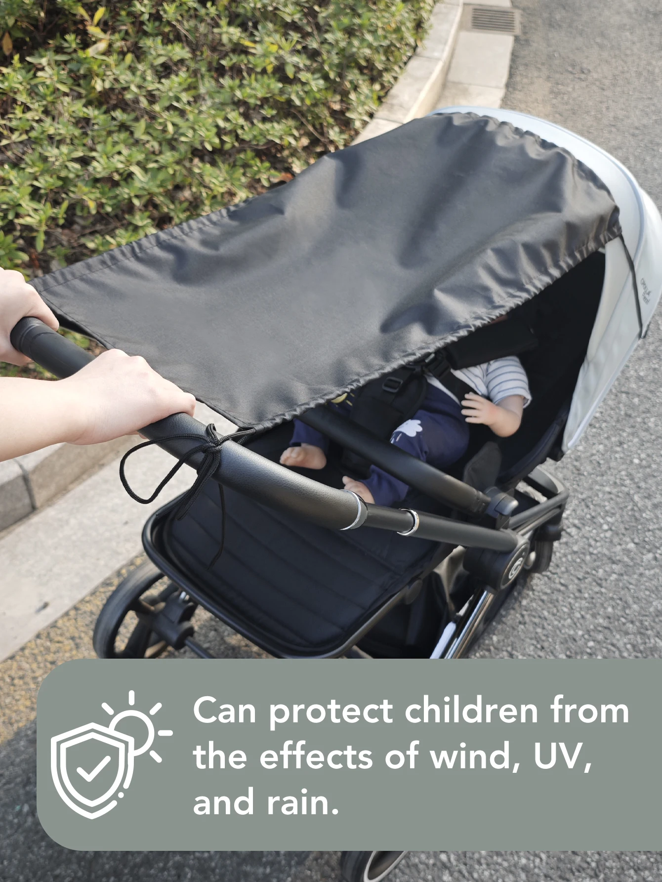 1PC Universal Baby Stroller Sunshade UV Protection Mosquito Proof Wind ...