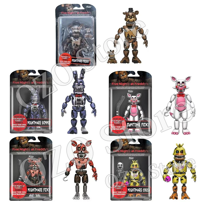 15cm FNAF Action Figure Freddy Bonnie Foxy Figures Collection Model ...