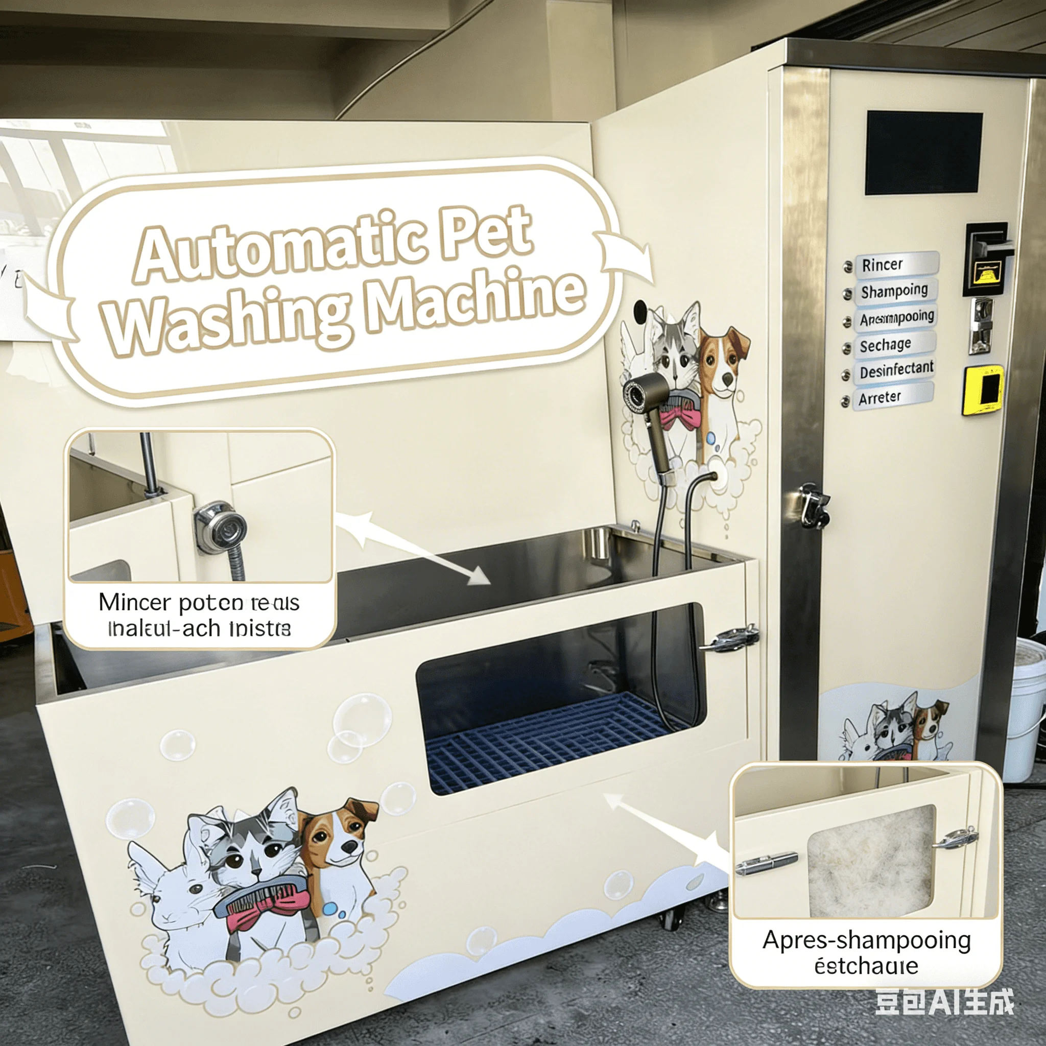 Self Service Dog Wash Station Coin Operated Pet Vending Machine ...