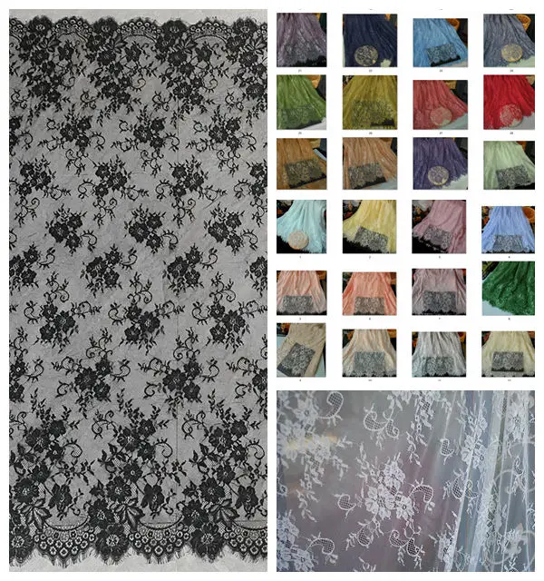 3Meter-price-High-quality-Soft-white-dress-lace-fabric-French-lace ...