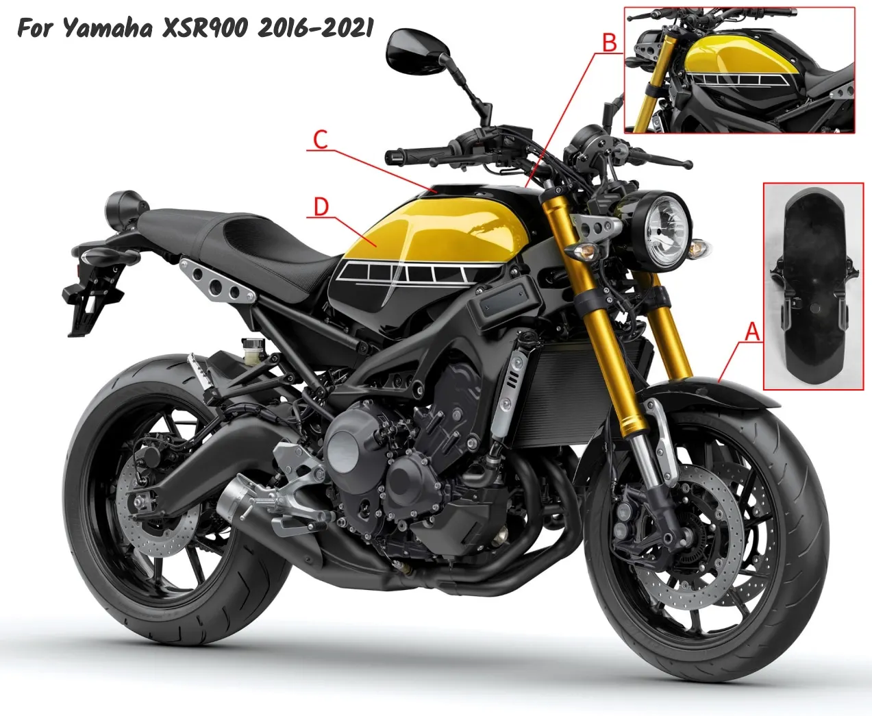 XSR900-Motorcycle-Front-Mudguard-Splash-Guard-Protector-Cover-For ...