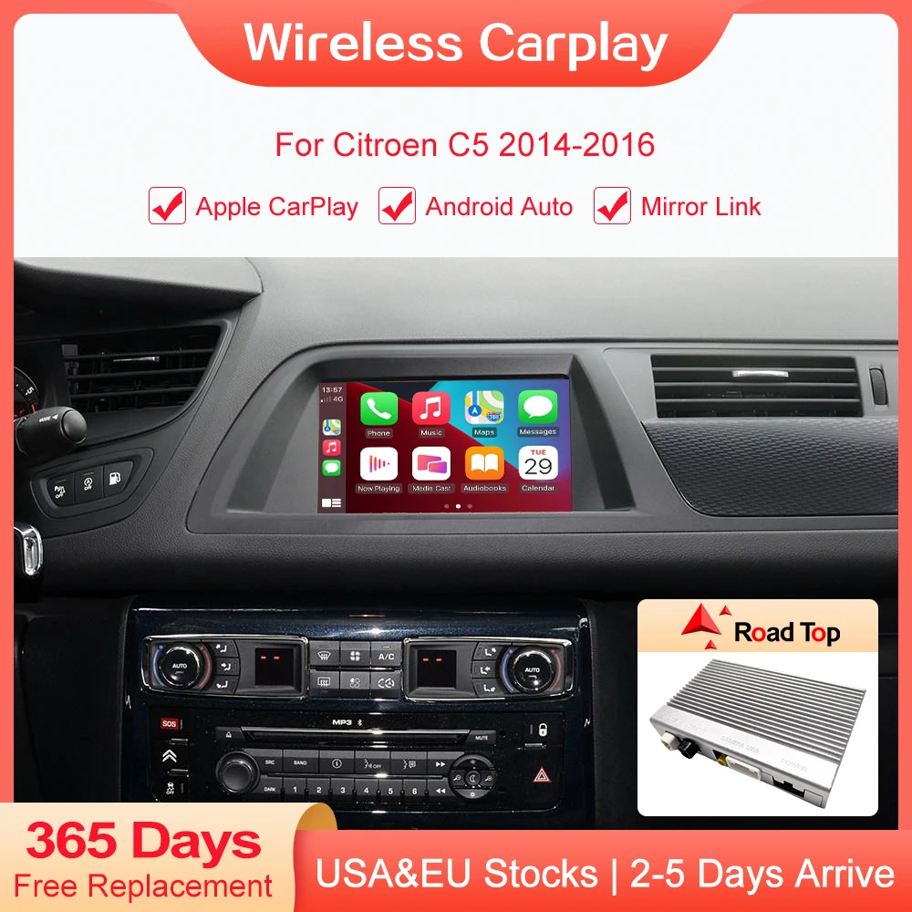 Wireless Carplay For Citroen C5 C4l 2014 2015 2016 7" Lcd Screen ...