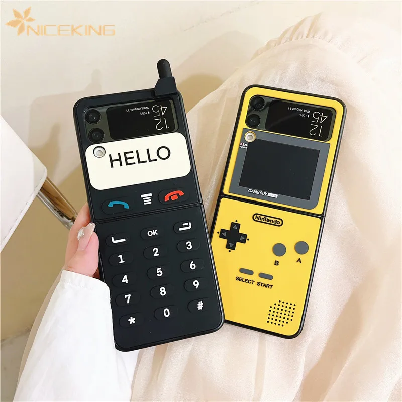 3D-Game-Boy-Phone-Cases-For-Samsung-Galaxy-Z-Flip-5-Luxury-Hard-plastic ...