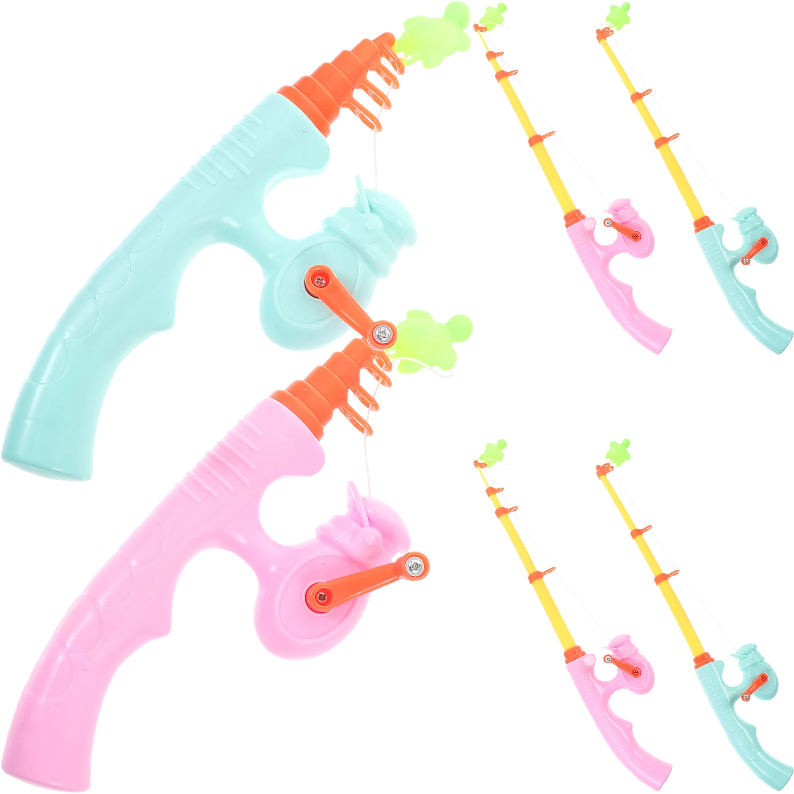 6-Pcs-Commercial-Children-s-Fishing-Rod-Kids-Pole-Magnetic-Game-Plastic ...