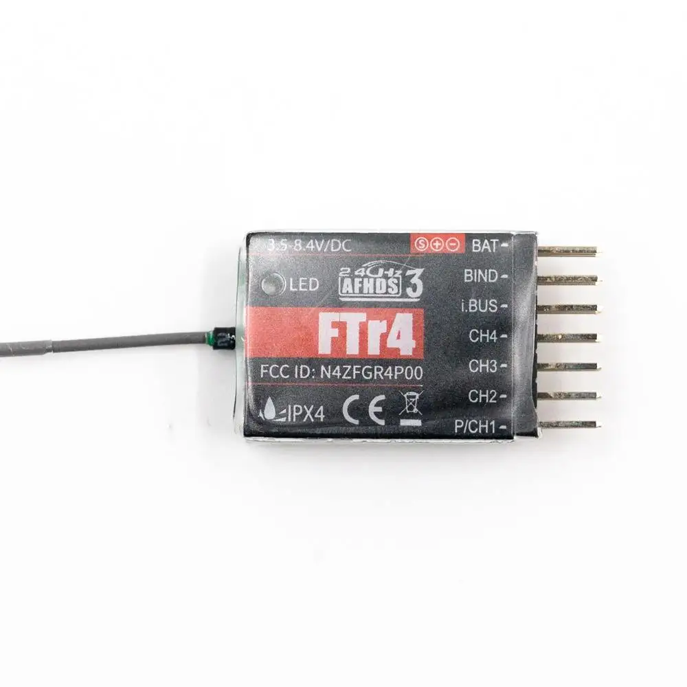 2PCS FLYSKY FTr4 2.4G 4CH AFHDS3 PWM PPM IBUS SBUS Mini Receiver for RC ...