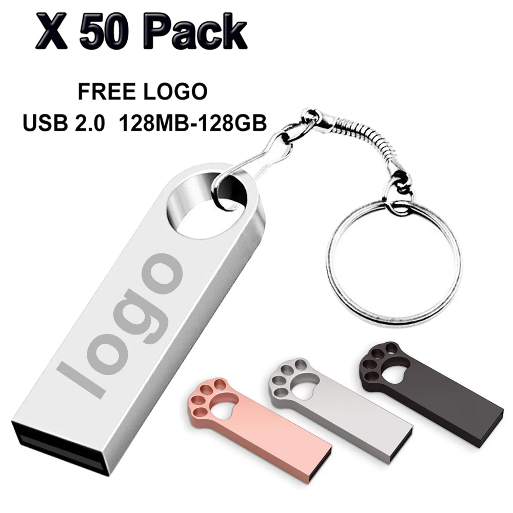 50PCS Free Custom LOGO USB Flash Drive 4GB 8GB 2.0 High Speed Pen Drive ...