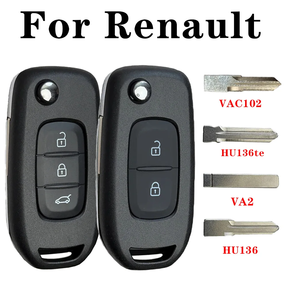 For Renault Kadjar Captur Megane3 Symbol Dacia Duster Logan2 Smart Flip ...