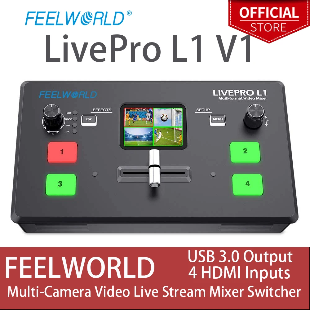 Feelworld LivePro L1 V1 L1V1 Multi-Camera Video Live Stream Mixer ...