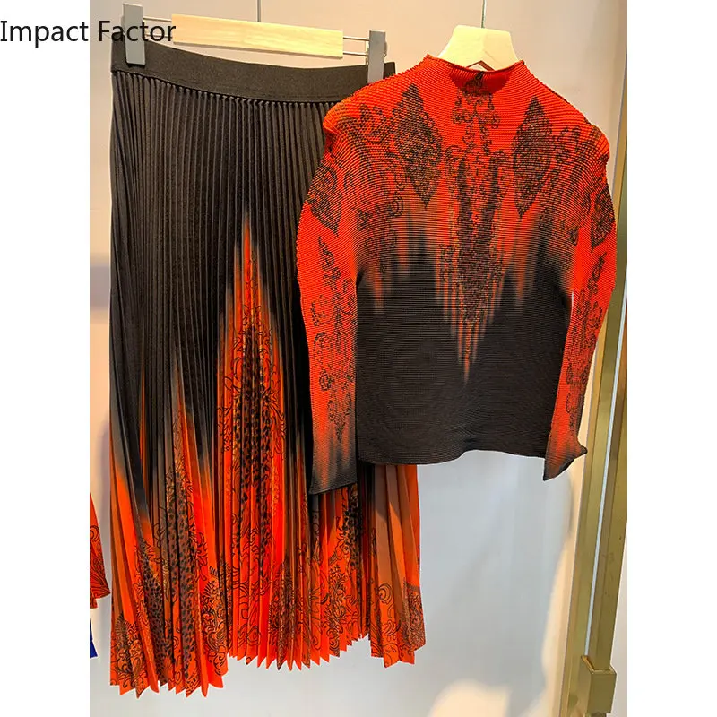 Miyake-Pleated-Spring-2024-New-Foreign-Style-Flower-Corn-Pleated-Long ...