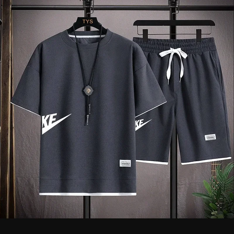 Summer-Men-s-Sets-Fashion-Korean-Tracksuit-Men-Short-Sleeve-T-Shirts ...