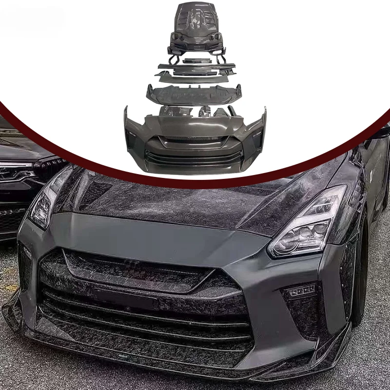 Car-bumper-For-Nissan-GTR-R35-TS-Style-Body-Kit-Carbon-Fiber-Side-Skirt ...