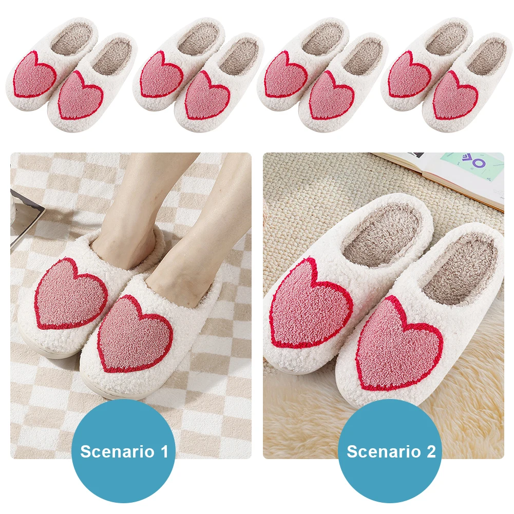 Love-Heart-Slippers-Soft-Warm-Fluffy-Slippers-Non-Slip-Indoor-Outdoor ...