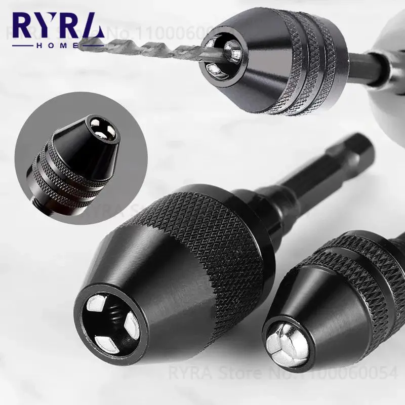 Drill-Chuck-Keyless-Screwdriver-Impact-Driver-Adaptor-Electric-Motor ...