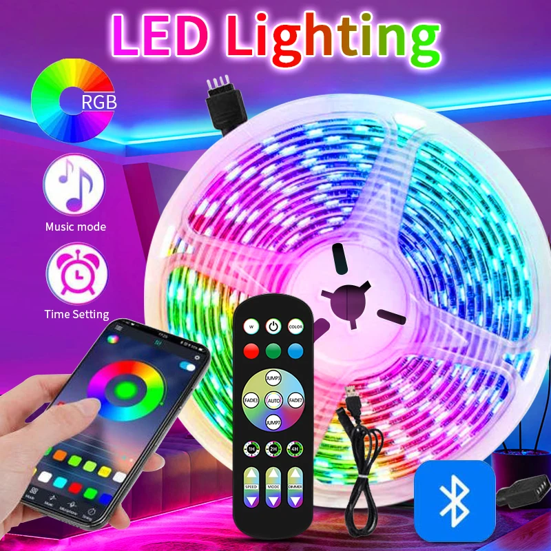 Led-Strip-Lampjes-5050-Rgb-Bluetooth-1M-30M-Usb-Led-Licht-Tv-Backlight ...