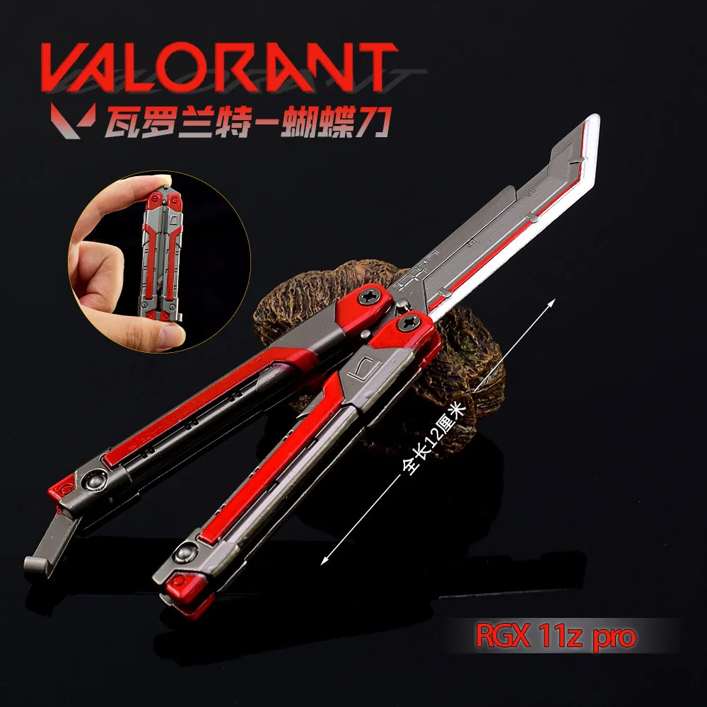 Valorant Weapon RGX 11z Pro Butterfly Knife Mini Version Balisong 12cm ...