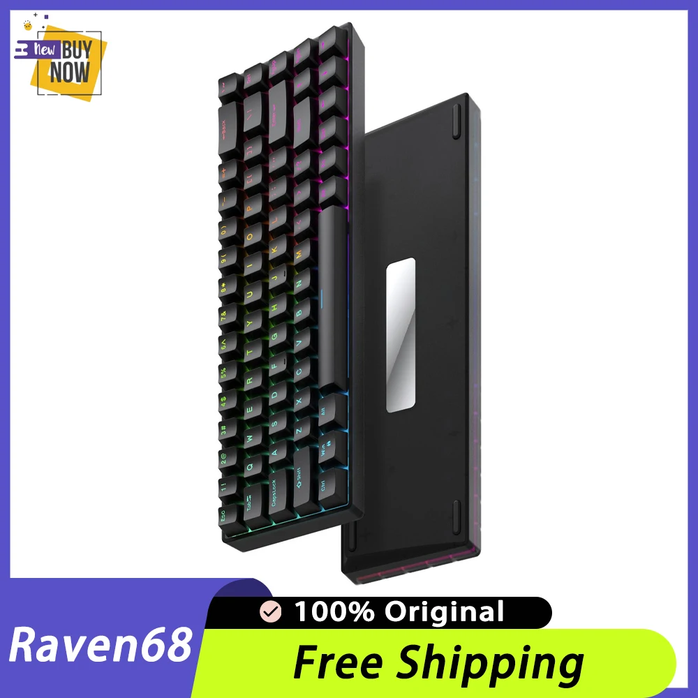 Teamwolf-Raven68-Magnetic-Switch-Gamer-Keyboard-Wired-68keys-Mechanical ...
