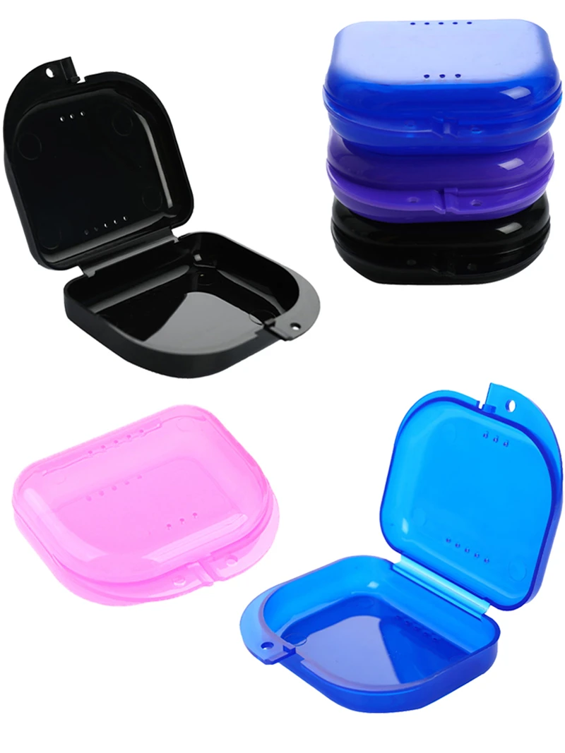Orthodontic Mouth Guard Case Fake Teeth Retainer Case With Vent Holes ...