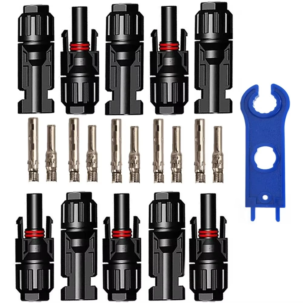 5 Pairs/Batch Of Solar Connectors With 2 Wrenches Waterproof Solar ...