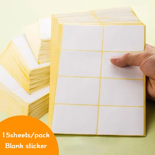 Blanco Stickerlabel Transparante Gelijmde Verkreukelde Rechthoekige