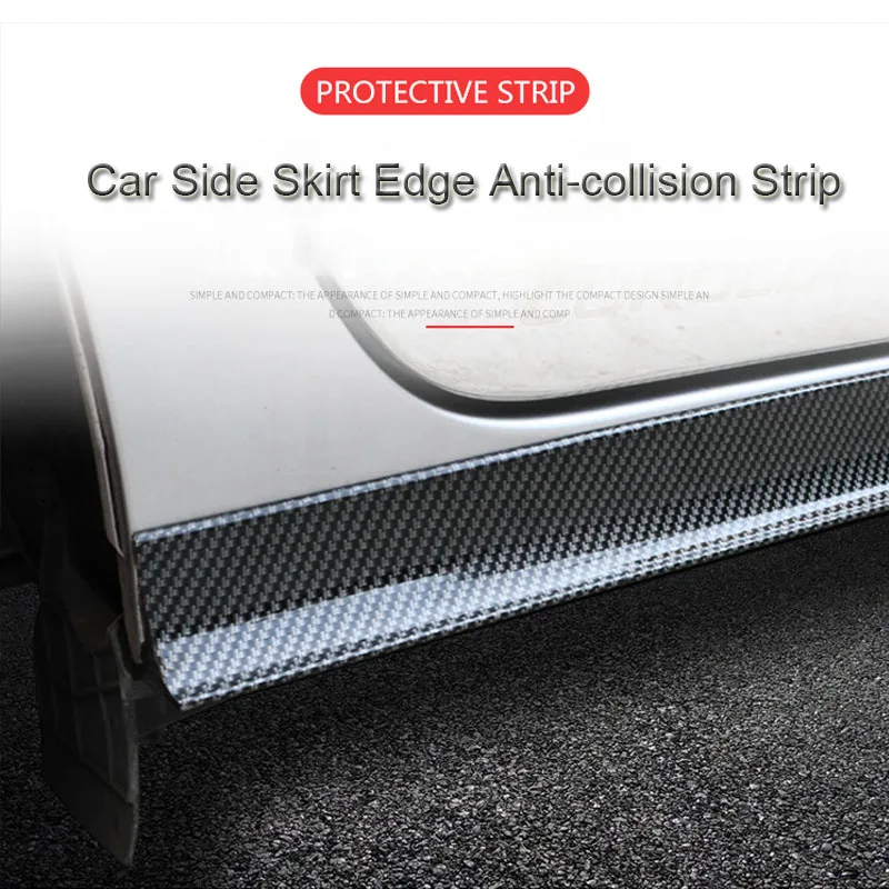 2.2M Car Door Side Skirts Protector Universal Rubber Anti-Scratch Body ...