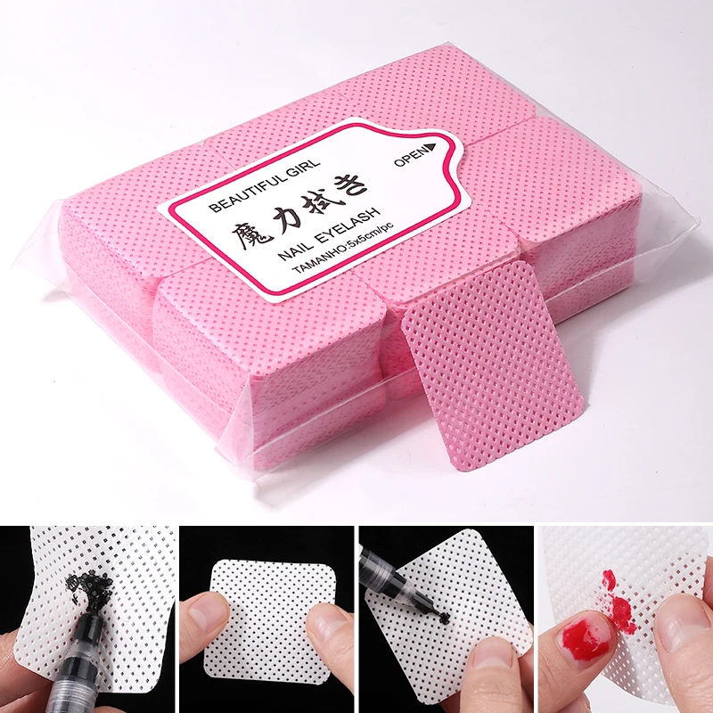 Lint-free Napkins Uv Gel Polish Remover Pads Dust-free Nail Swabs for ...