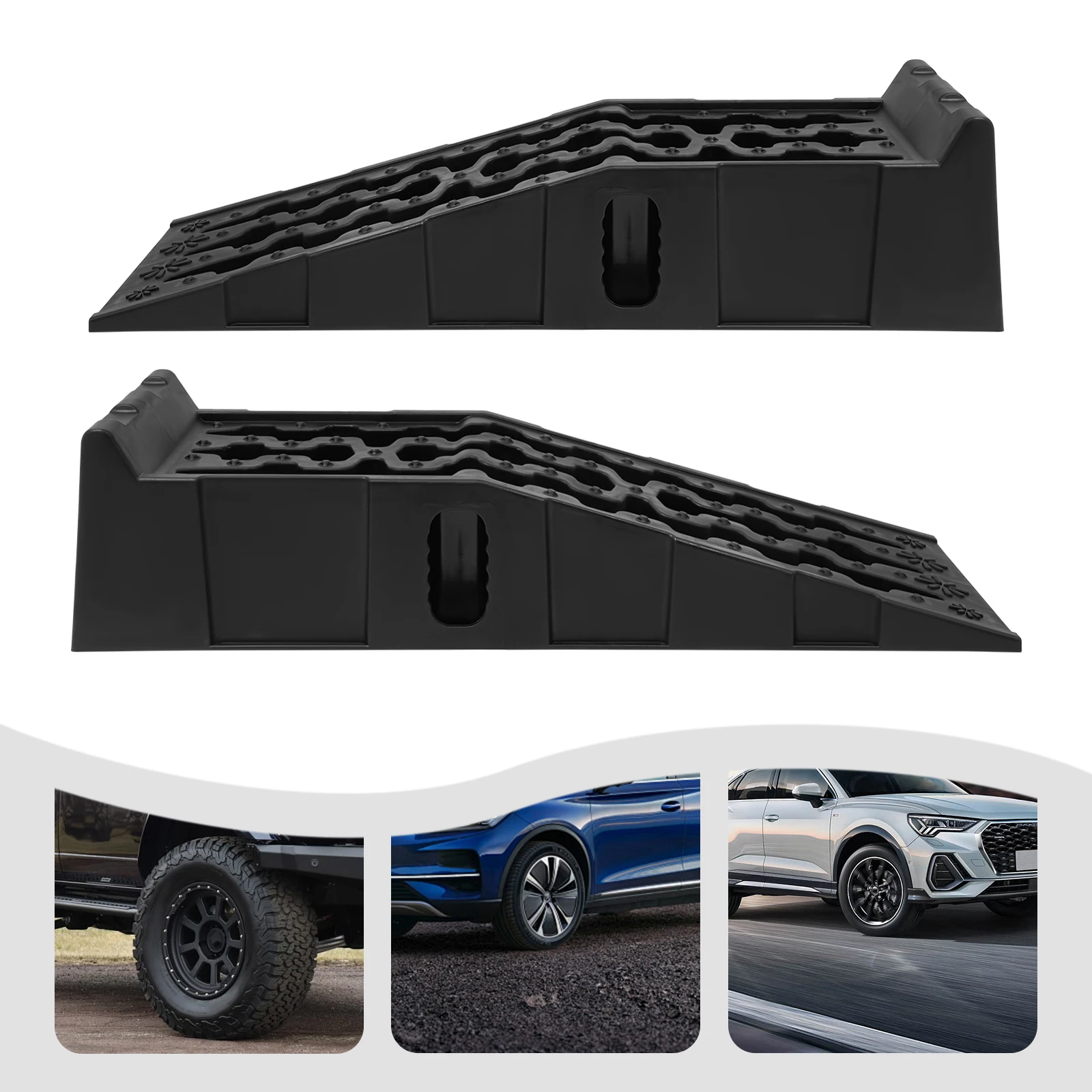 1Pair Universal Car Service Ramps 16000lbs Heavy Duty Car Lifting Ramps ...