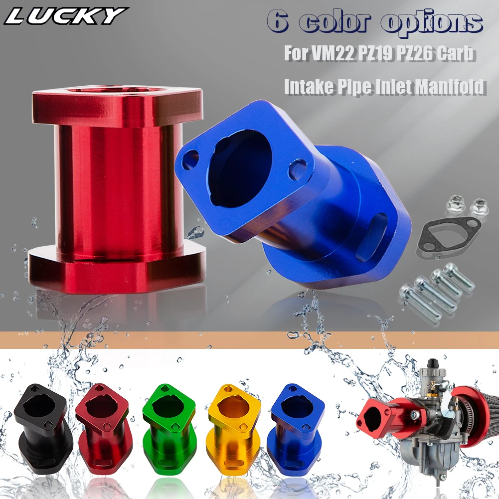 Motorcycle Carburetor Interface CNC Intake Pipe Manifold Dirt Pit Bike ...