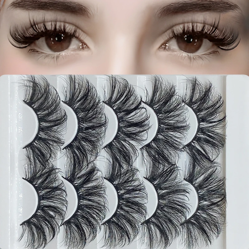 5-pairs-of-fluffy-natural-long-false-eyelashes-messy-curl-false ...