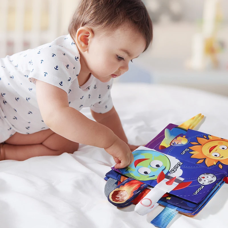 Baby Cloth Book 4 Pages 0-3 Year Old Early Education Cognitive Learning ...