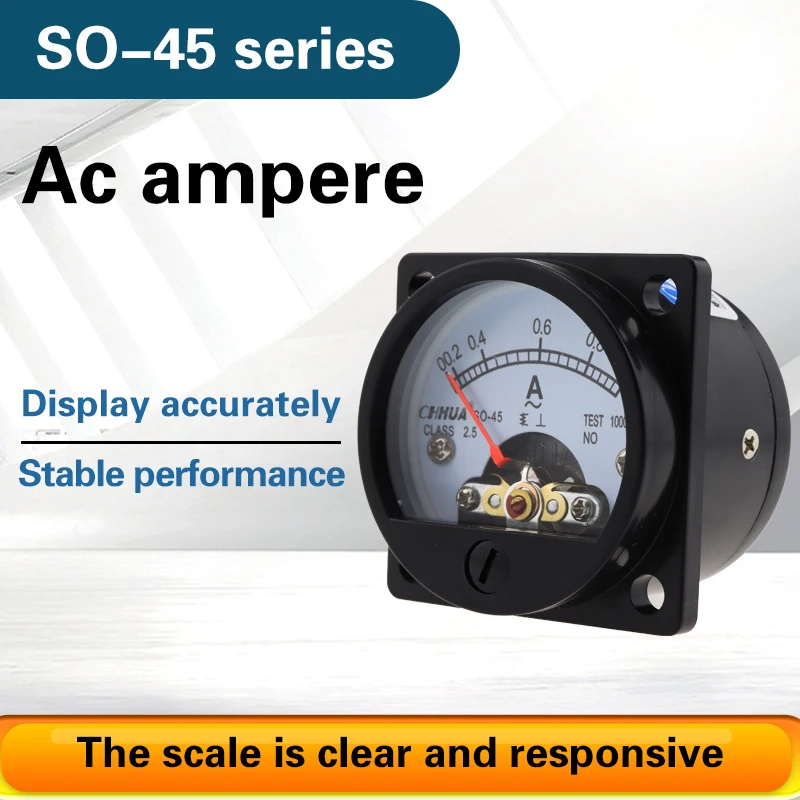 SO-45 AC ammeter analog pointer meter AC 1A-1000A optional electrical ...