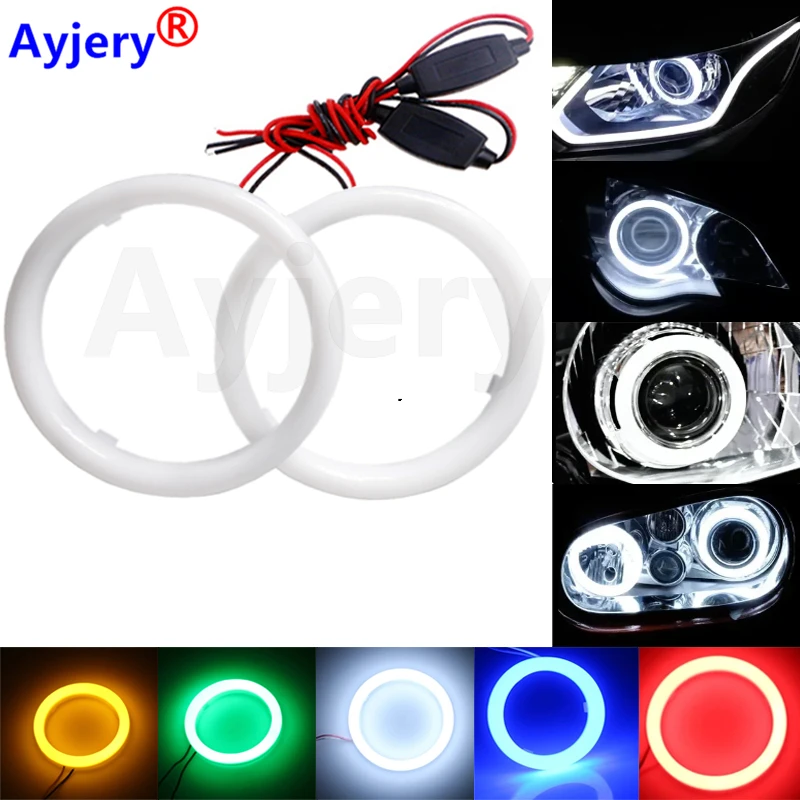 COB-LED-Ring-Lights-com-Shell-Angel-Eyes-luzes-de-carro-algod-o-halo ...