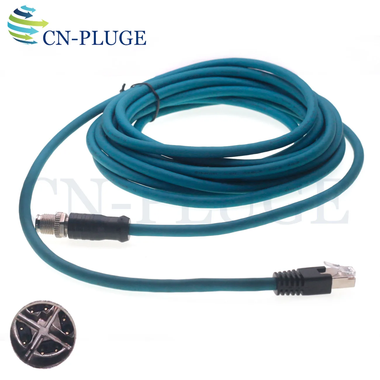 M12-X-8Pin-to-RJ45-Cognex-8-Core-X-Type-Industrial-Camera-Ultra-Soft ...