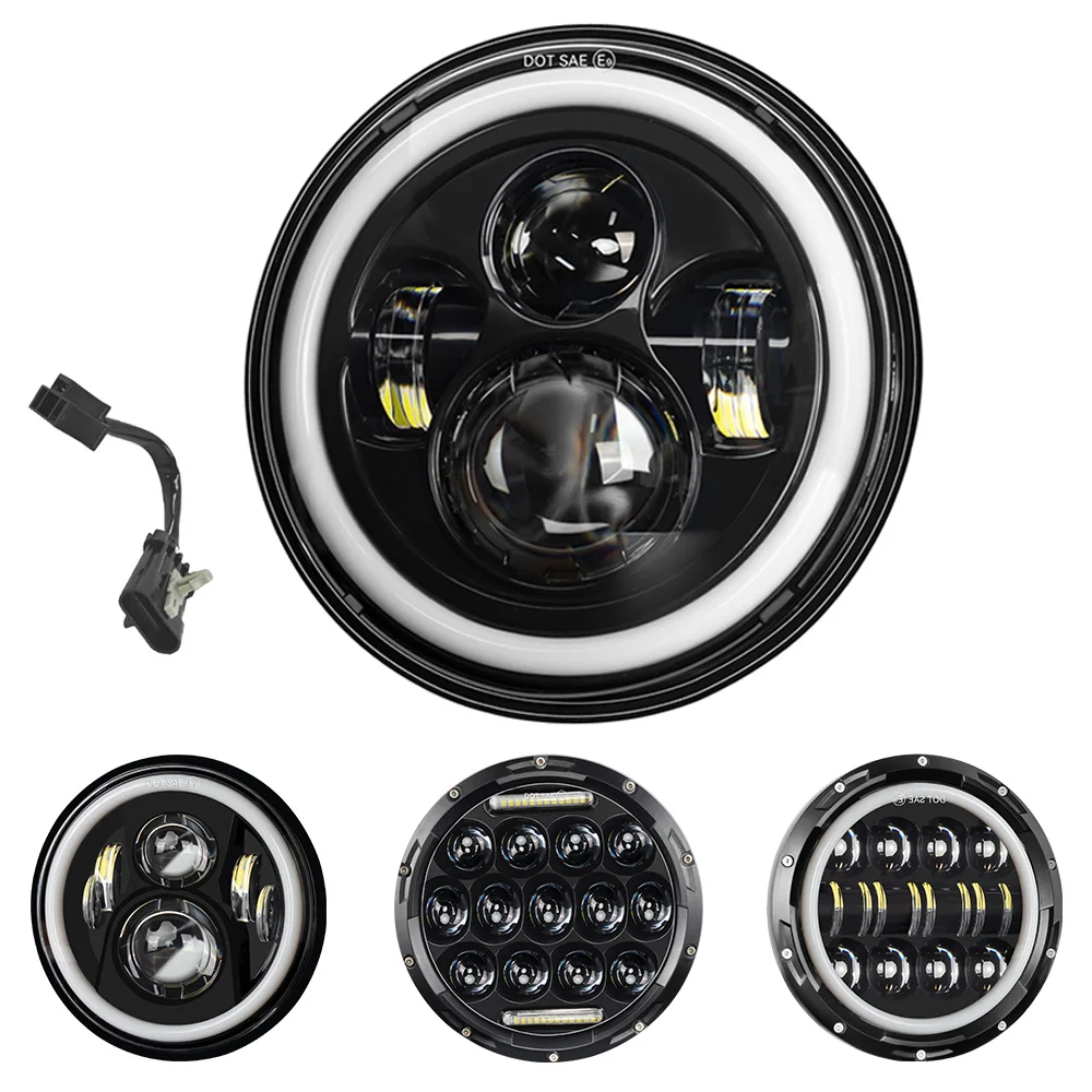 7-inch-LED-Motorcycle-Headlight-with-adapter-for-Harley-Touring-Ultra ...