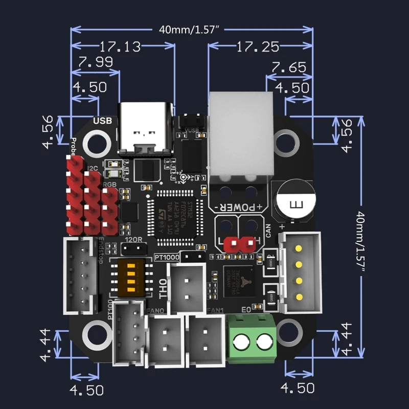 Peças de impressora 3d bigtreetech ebb36 ebb42 usb pode interface ...