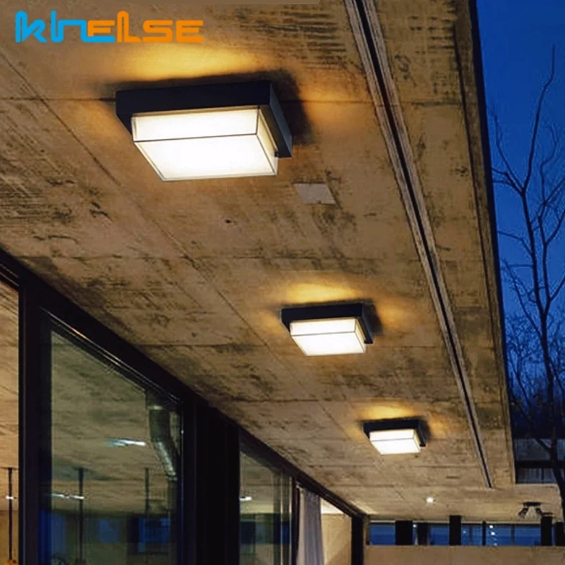 Square-Outdoor-LED-Ceiling-Lamp-Surface-Mounted-Waterproof-Sconces ...