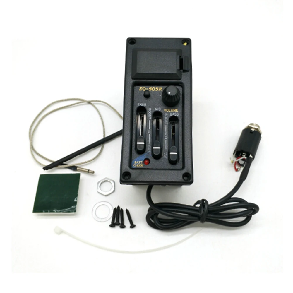 Equalizer Preamp Pickup Kit EQ-505R 3 Bands EQ Acoustic Guitar Piezo ...