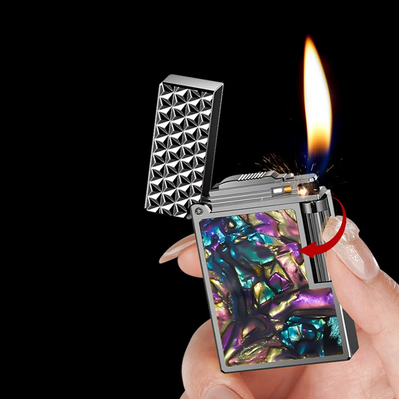 Personalized-Square-Metal-Langsheng-Lighter-Mini-Unusual-Butane-Gas ...