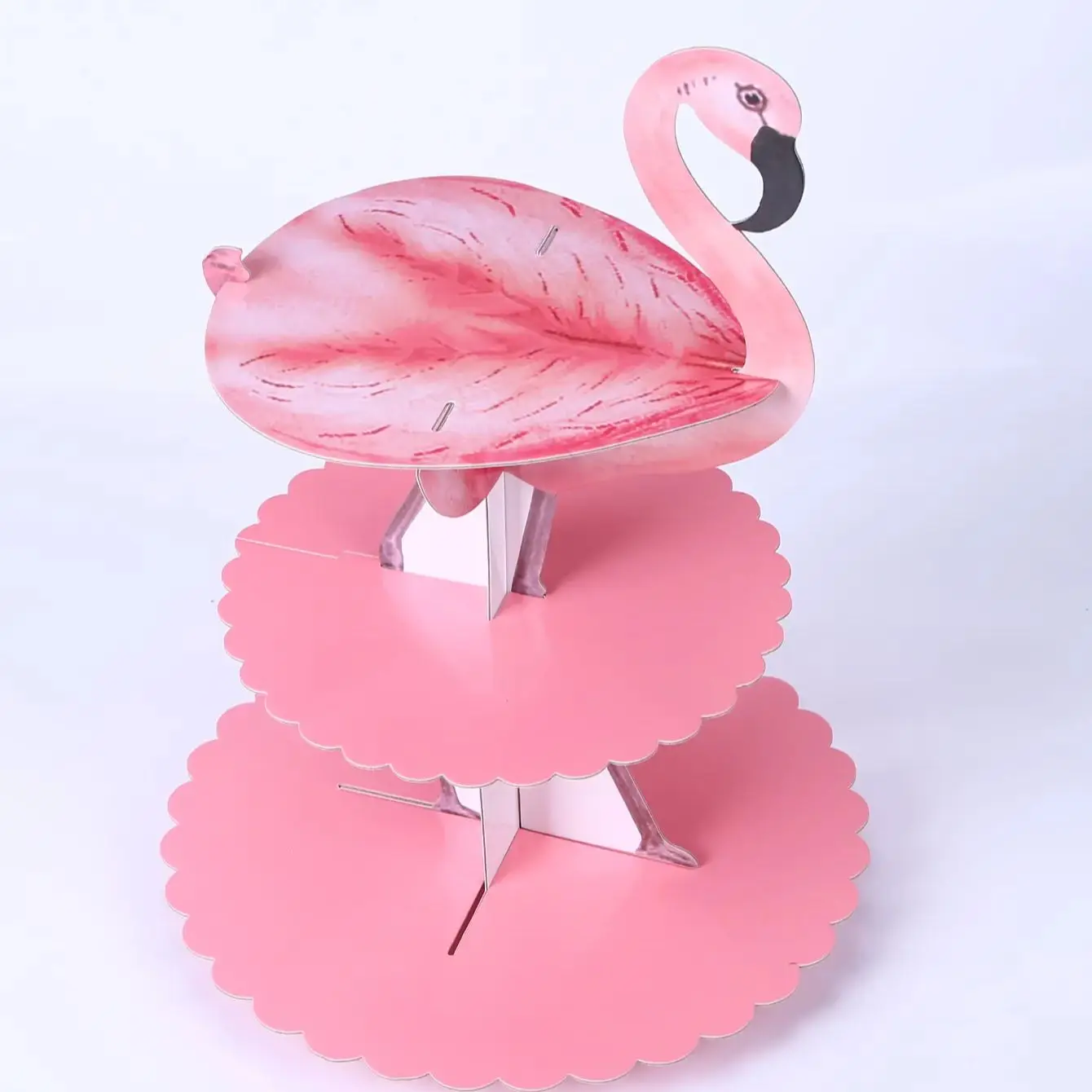 Three layer Flamingo cake stand Birthday Party dessert stand Decorated ...