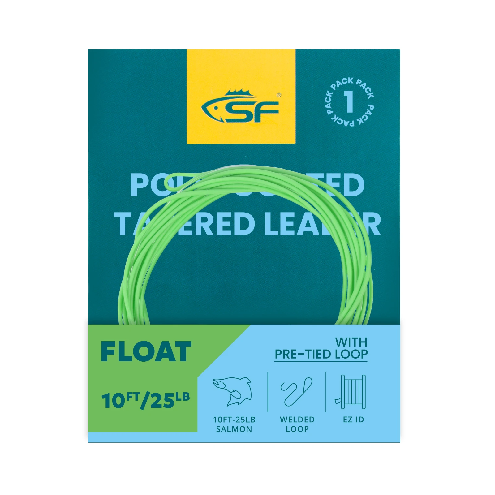 SF-1PCS-2PCS-10FT-Fly-Fishing-Poly-Coated-Leaders-Monofilament-Core ...