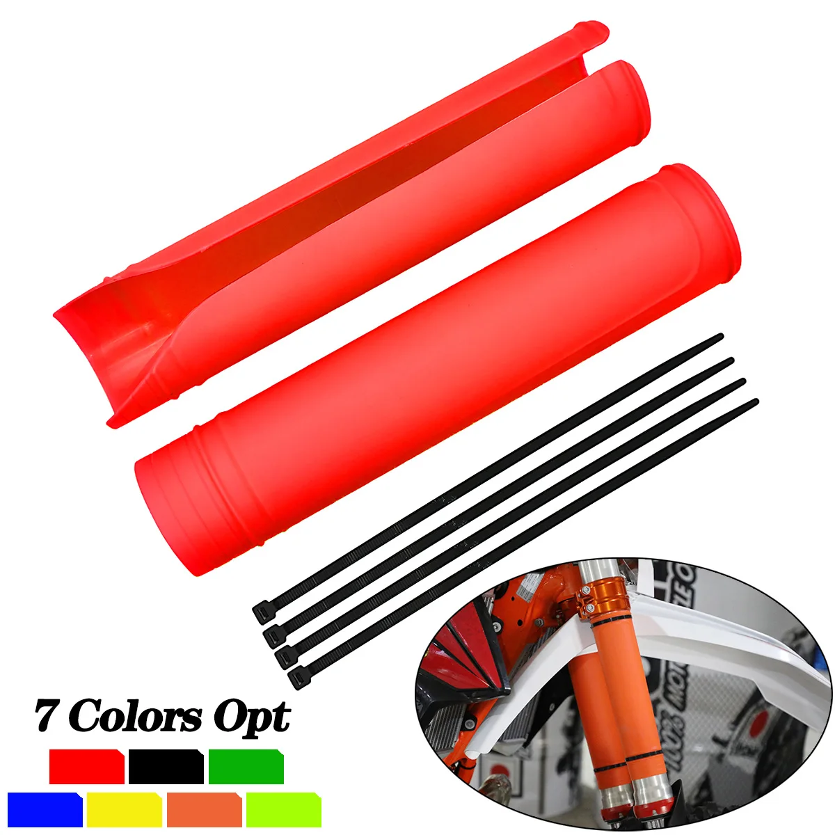 Motorcycle Universal Fork Cover Shock Absorber Guard Protector For ...