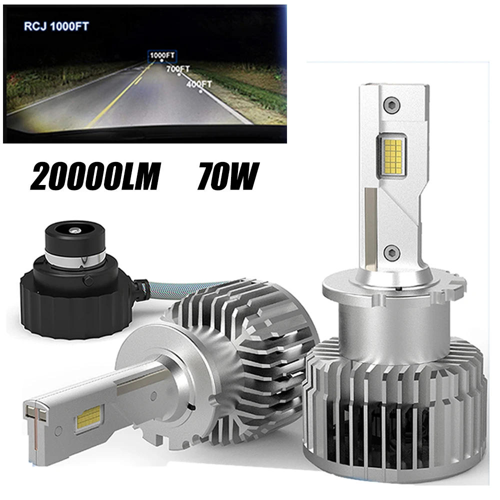 LED D2S D1S D4S D3S D5S D8S Car Headlight Bulbs 20000Lm 70w Projector Plug and Play White Super ...
